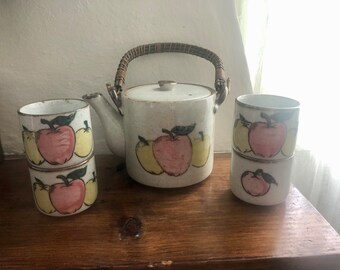 Japan Apple Tea Set - Etsy