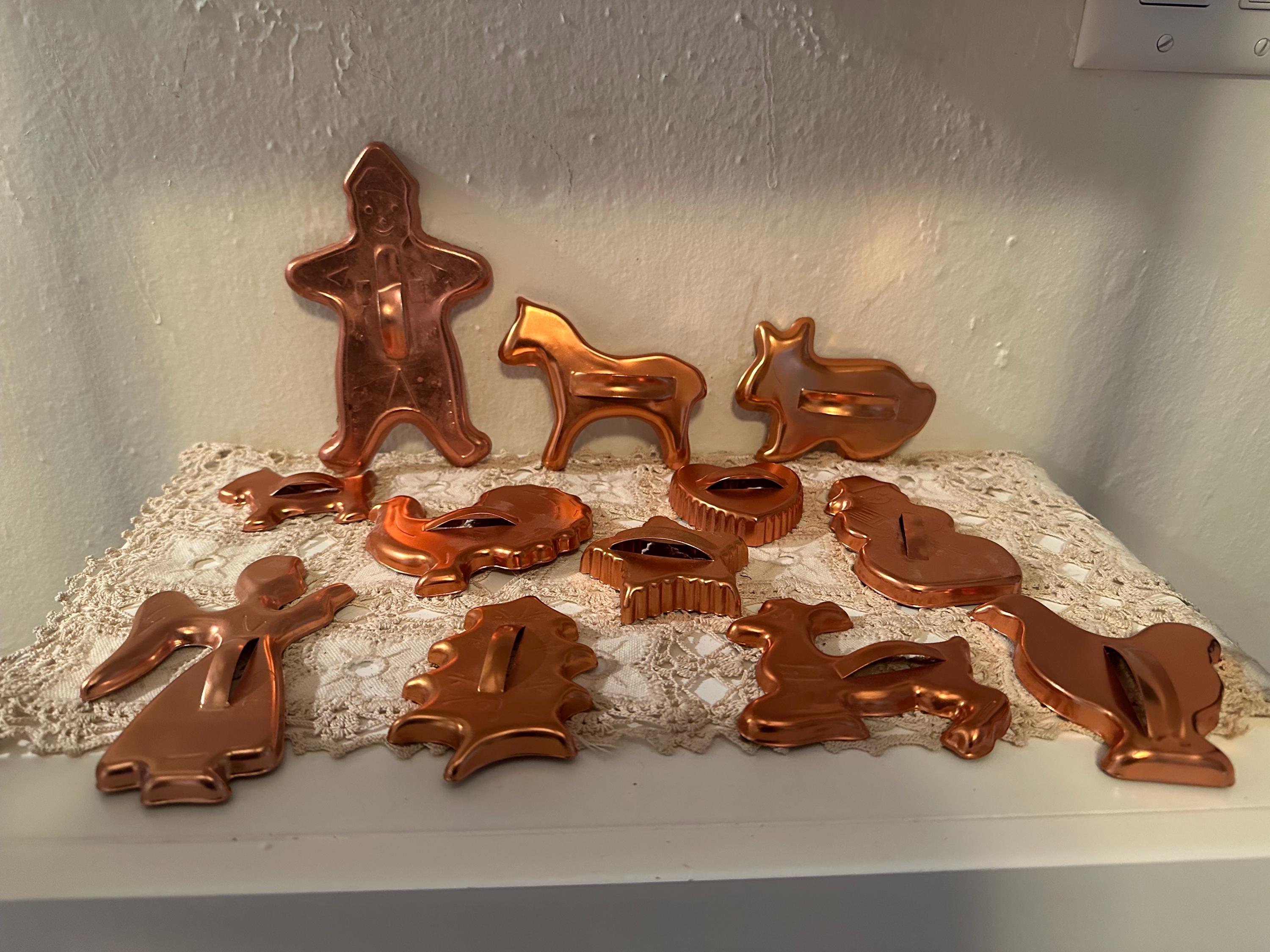Vintage Copper Cookie Cutter Mirro Aluminum Company All Season Cookies ...