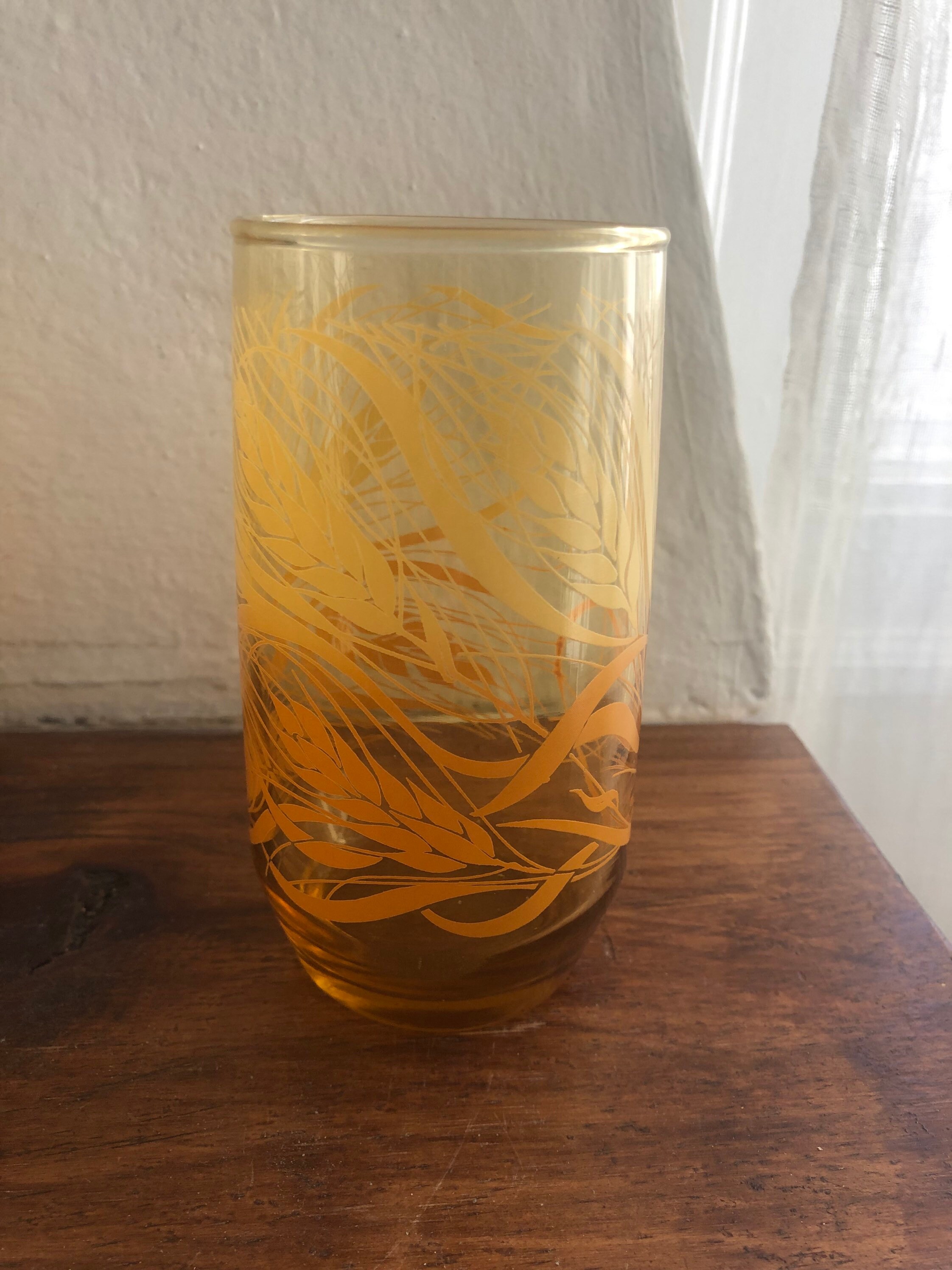 Vintage Anchor Hocking Wheat Glasses Golden Wheat Drinking - Etsy