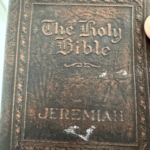 Antique Little Leather Library 1920's the Holy Bible Mini Books - Etsy