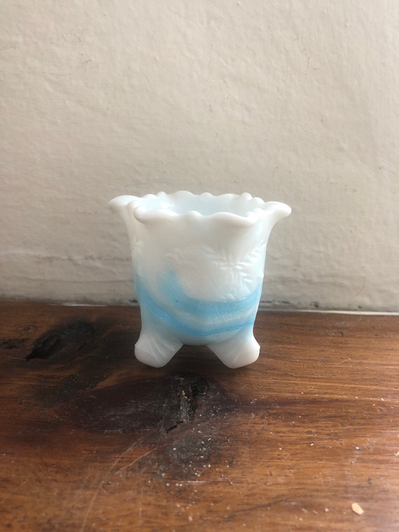 Antique Cambridge Strawberry Slag Glass Footed Toothpick - Etsy