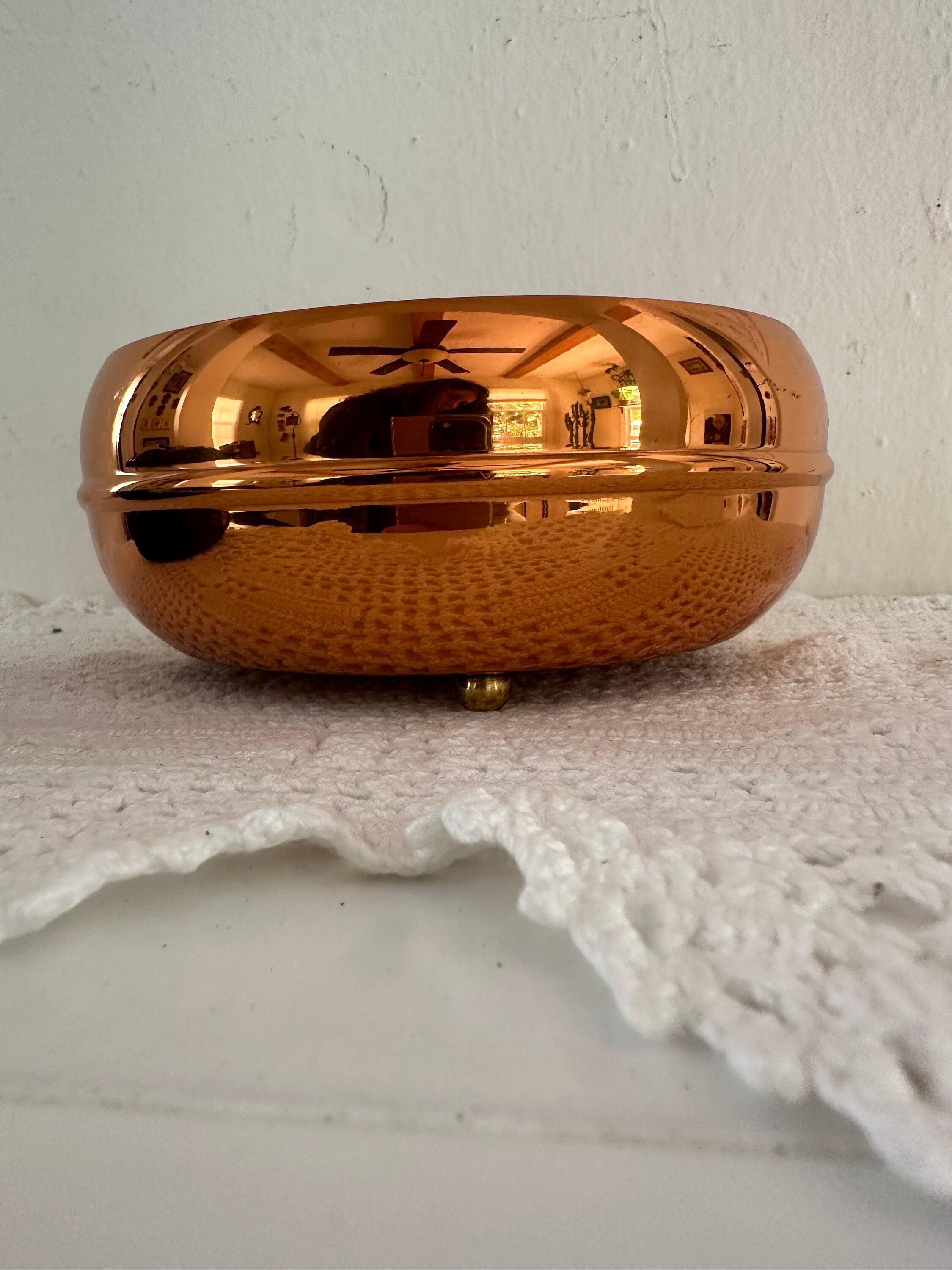 Coppercraft Copper Footed Bulb Dish - Etsy