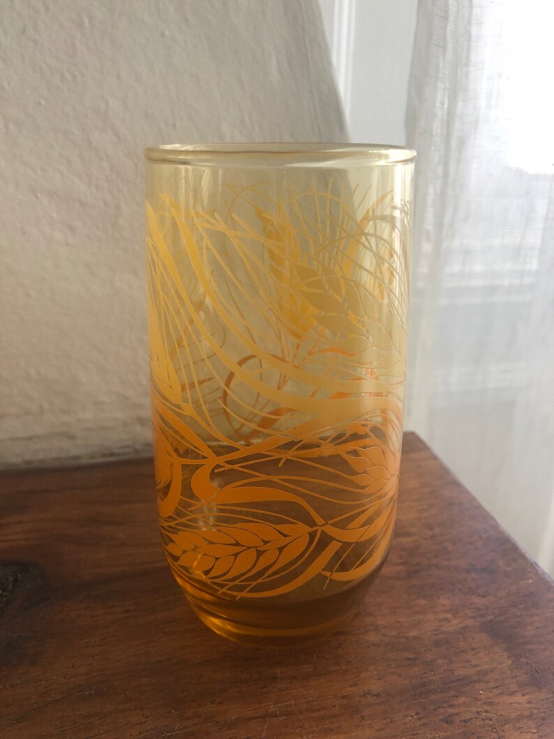 Vintage Anchor Hocking Wheat Glasses Golden Wheat Drinking - Etsy