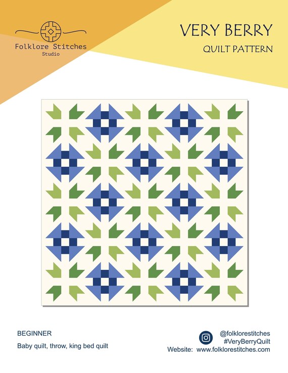 Very Berry Quilt Pattern PDF | Etsy