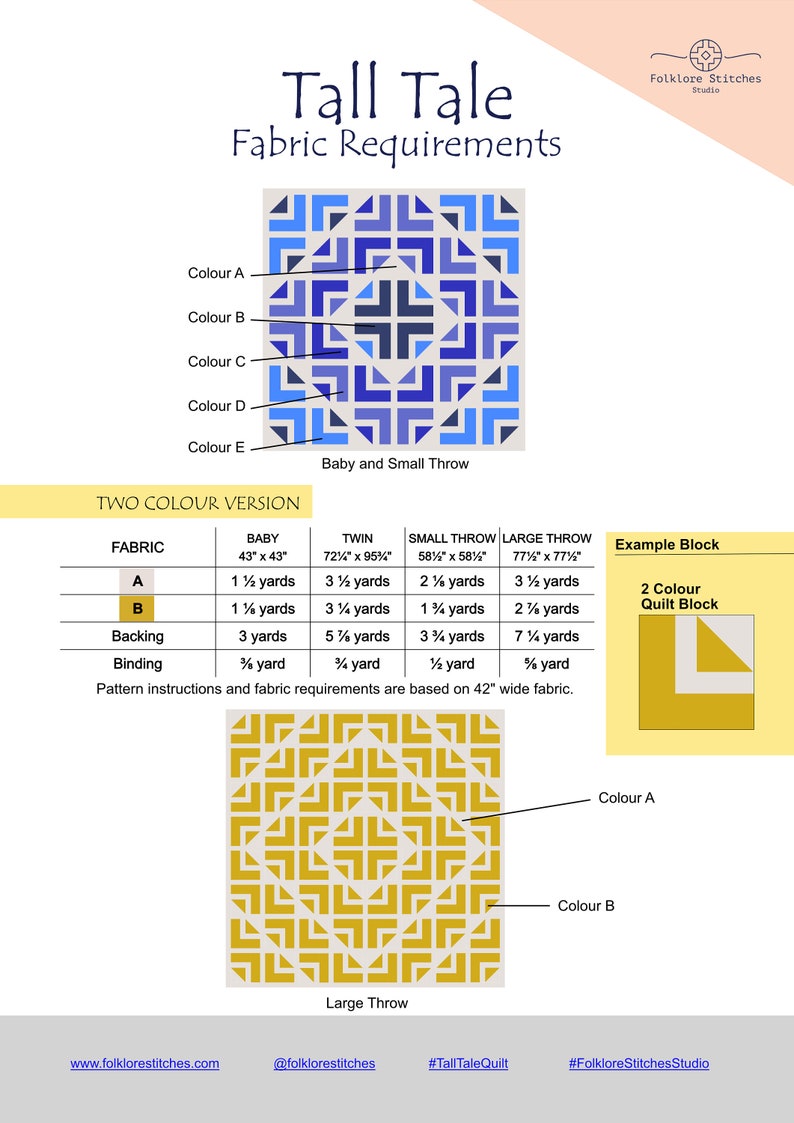 Tall Tale Quilt Pattern - PDF - Etsy