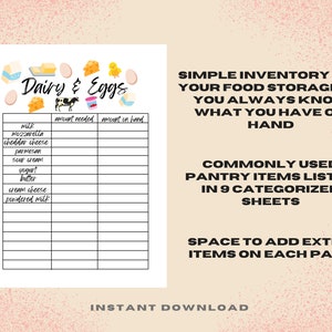 Printable Food Storage Inventory Lists Pantry, Fridge, & Freezer ...