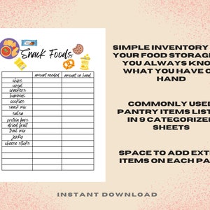 Printable Food Storage Inventory Lists Pantry, Fridge, & Freezer ...