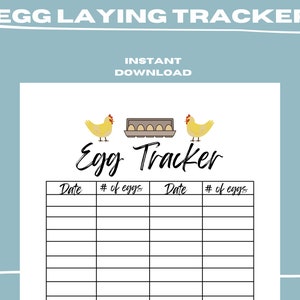 Egg Laying Tracker Printable - Etsy