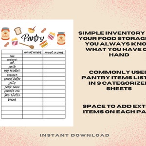 Printable Food Storage Inventory Lists Pantry, Fridge, & Freezer ...