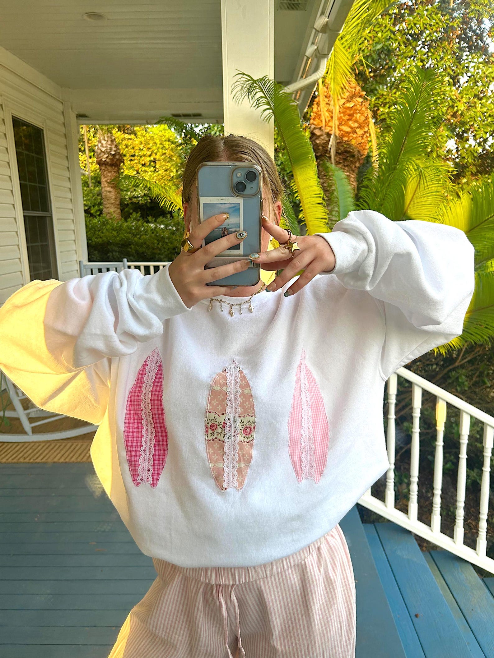 Patchwork Surfboard Sweatshirt, Beachy Coastal Jumper - Etsy