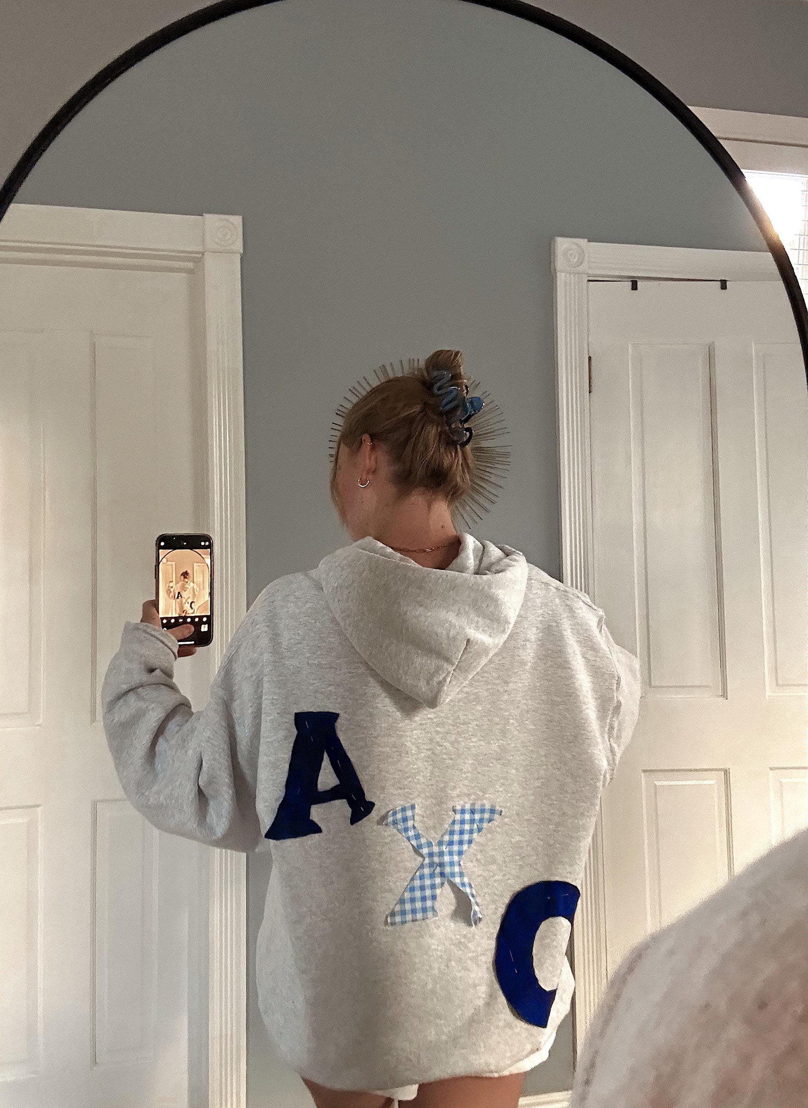 Sweatshirt AXO Sorority Patchwork Hoodie, College Custom Merch, Custom ...