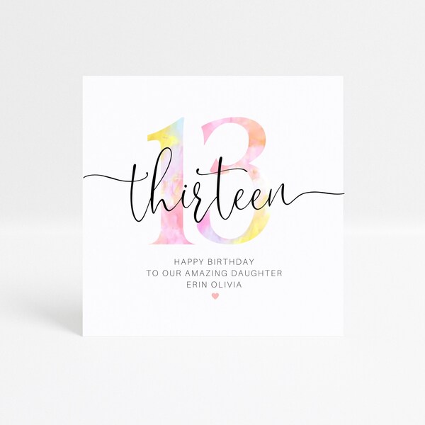 13th Birthday Best Friend Card - Etsy