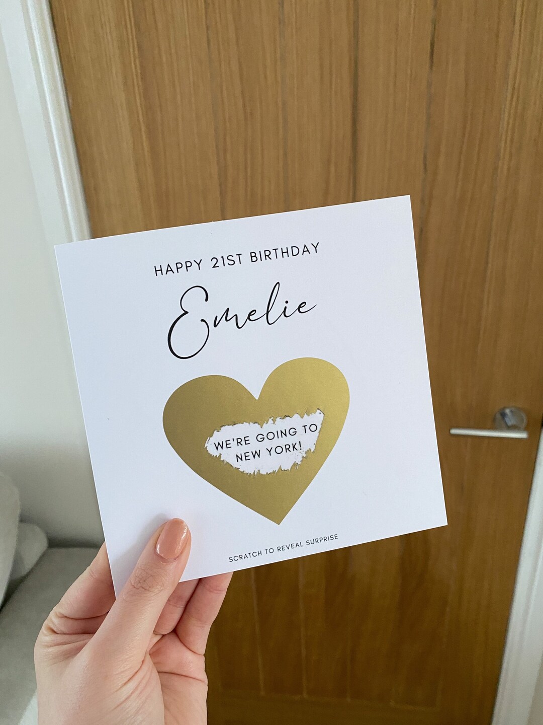 Personalised Scratch Card, Surprise, Reveal GOLD - Etsy