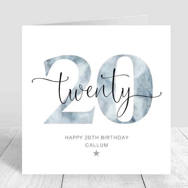 Grandson 20th Birthday Card - Etsy