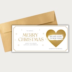 Merry Christmas Scratch Card, Personalised, Scratch to Reveal - Etsy