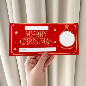 Merry Christmas Scratch Card, Personalised to You, Scratch to Reveal ...