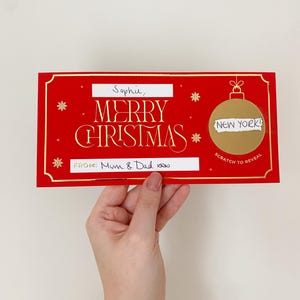 Merry Christmas Scratch Card, Personalised to You, Scratch to Reveal ...