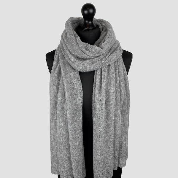 Grey Scarf - Etsy