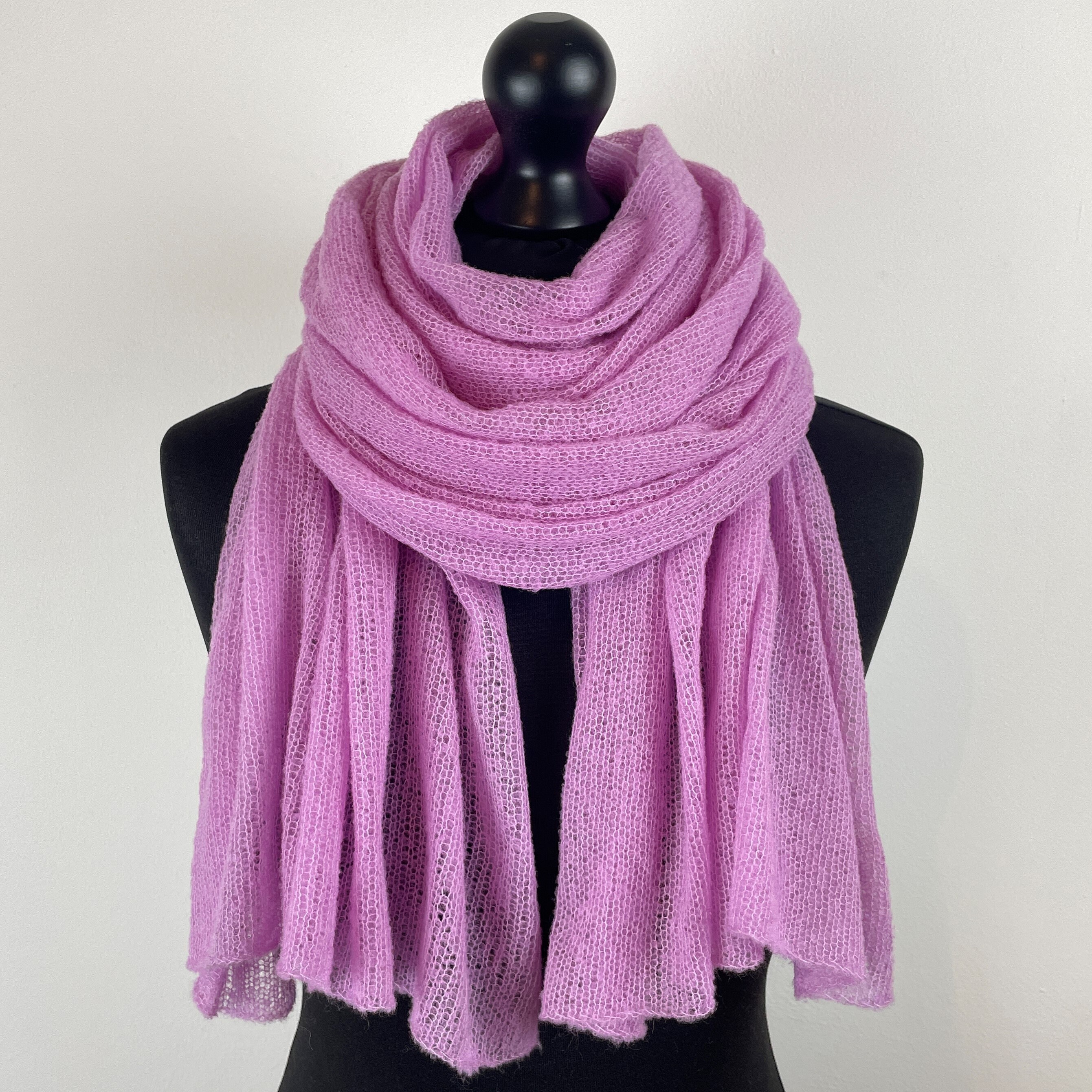 Bright Pink Scarf Wrap Shawl, Merino Wool, Soft and Lightweight - Etsy UK