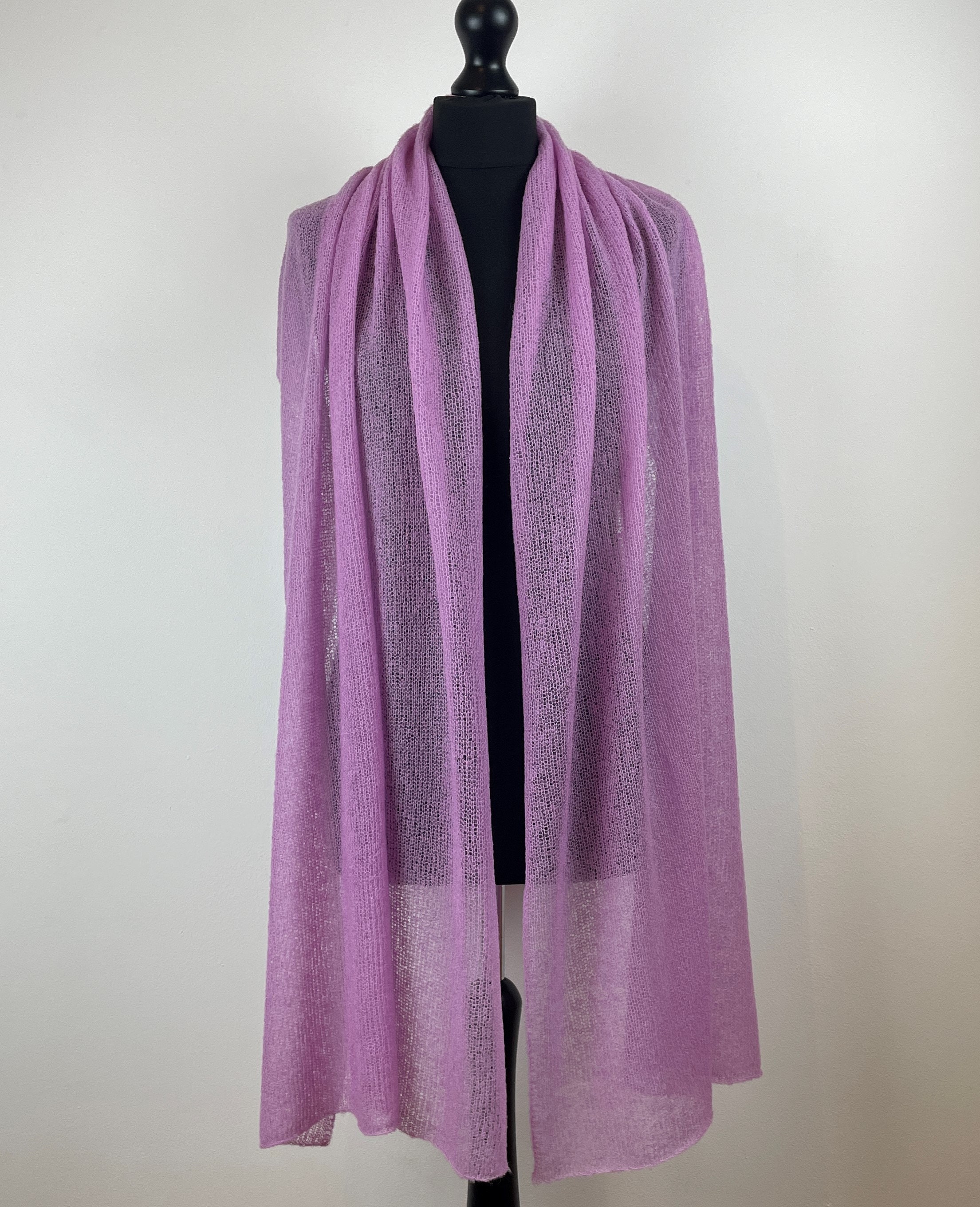 Bright Pink Scarf Wrap Shawl, Merino Wool, Soft and Lightweight - Etsy UK