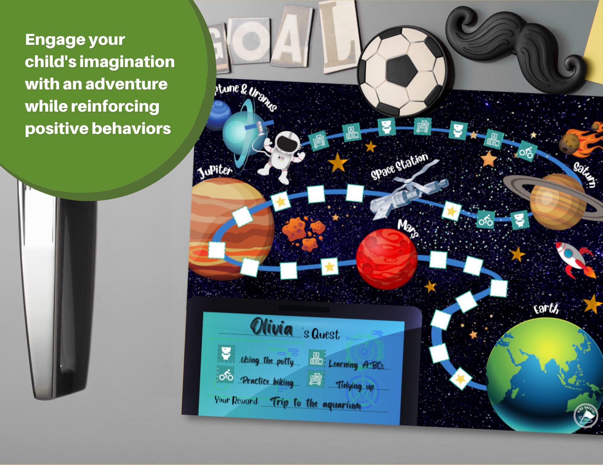 The Astronaut’s Quest | Printable Reward Chart for Kids, Behavior Chart ...