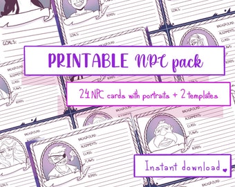 Npc Cards - Etsy