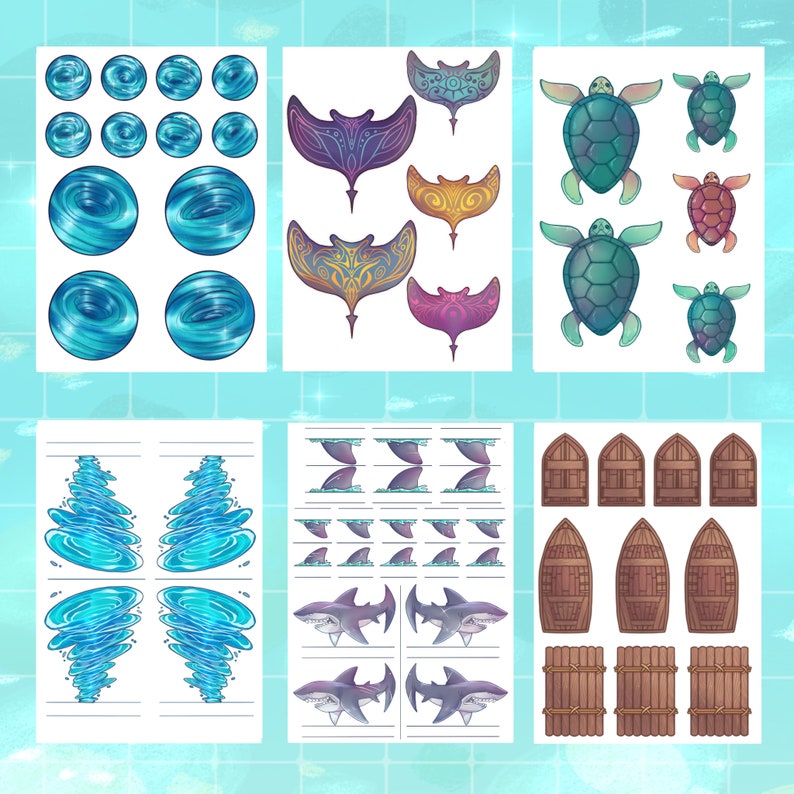 Sea Themed Tiles and Maps dnd/dnd5e/ttrpg Printable - Etsy