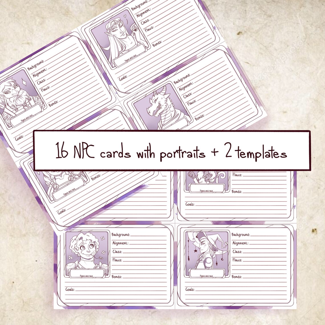 Npc Templates for Dnd and Tabletop Games - Etsy