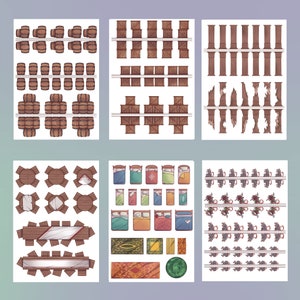 Printable Wooden Dungeon Tiles Set [dnd/ttrpg/ Rpg/ Pathfinder] Instant ...