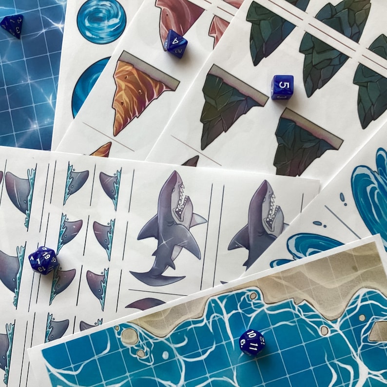 Sea Themed Tiles and Maps dnd/dnd5e/ttrpg Printable - Etsy