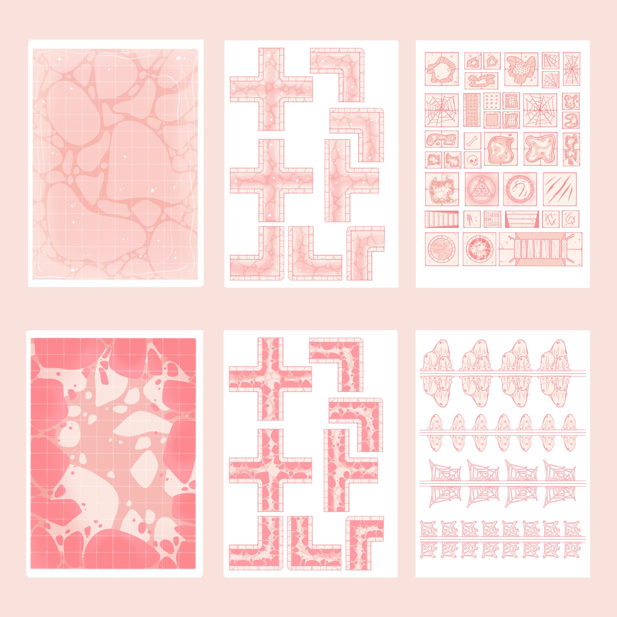 Printable Dungeon Tiles - Etsy