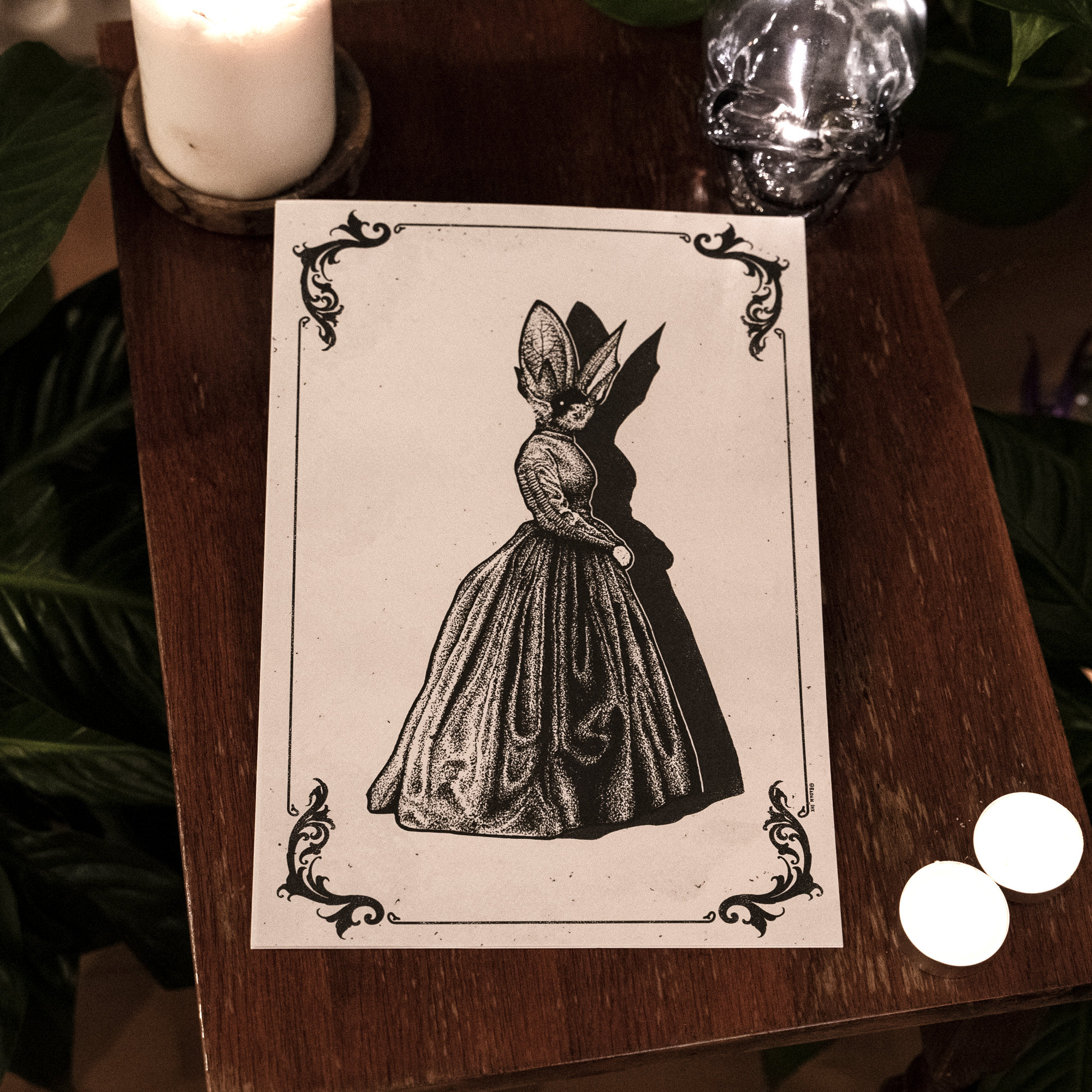 Victorian Bat Lady Art Print A4 - Etsy