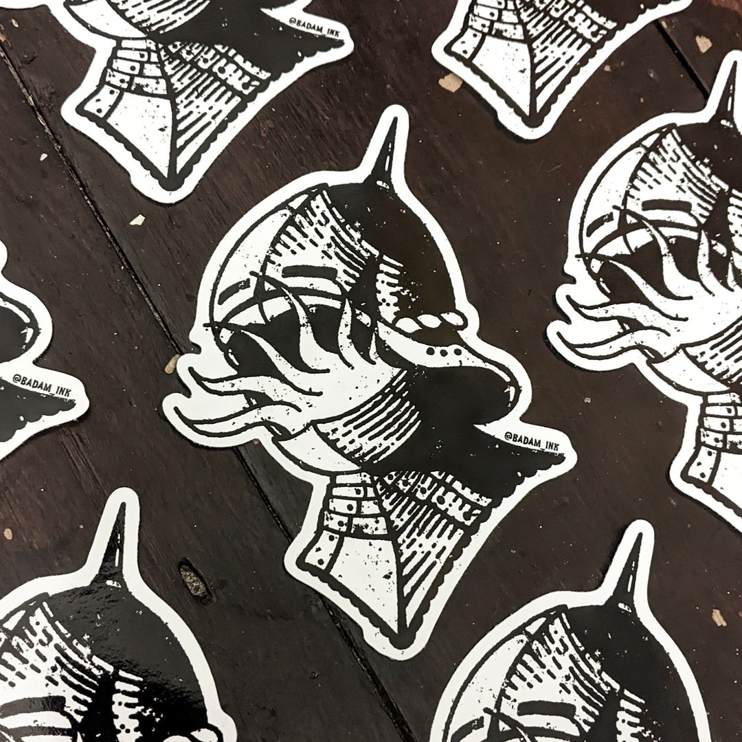 Fire Knight - Medieval Etching Style - Vinyl Decal Sticker - Etsy