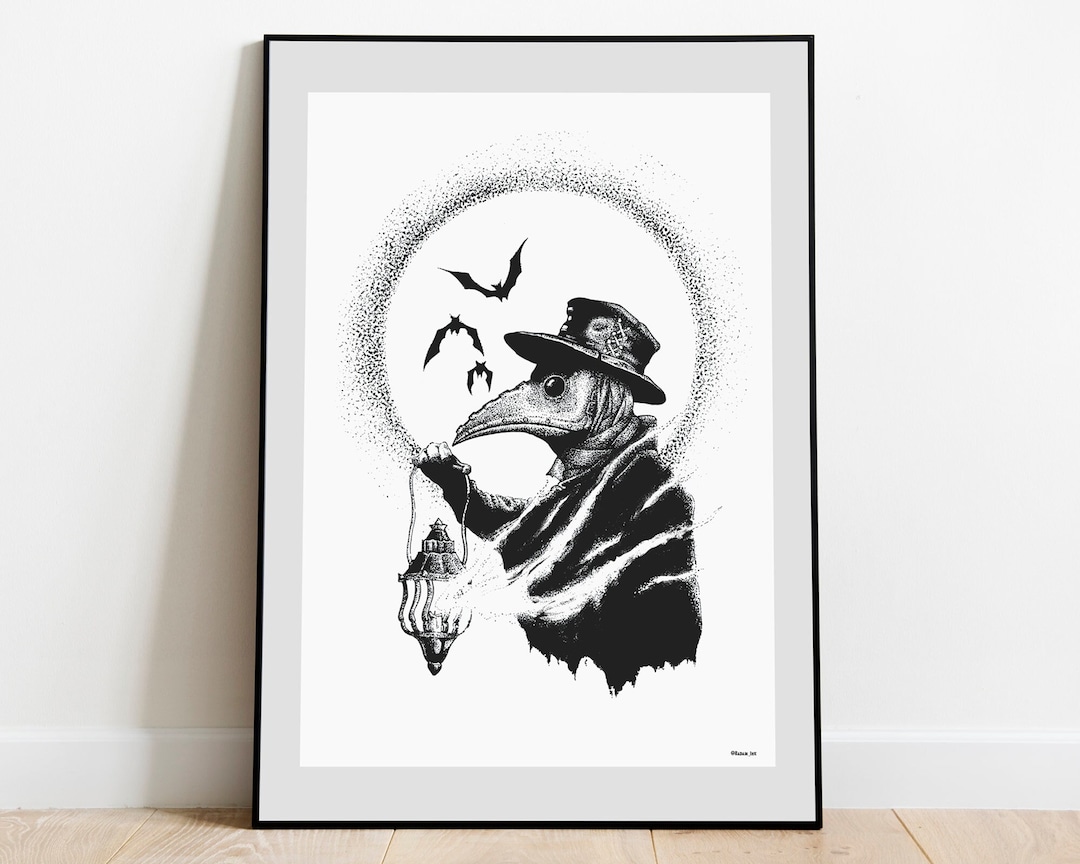 Plague Doctor - Art Print - A4 - Etsy