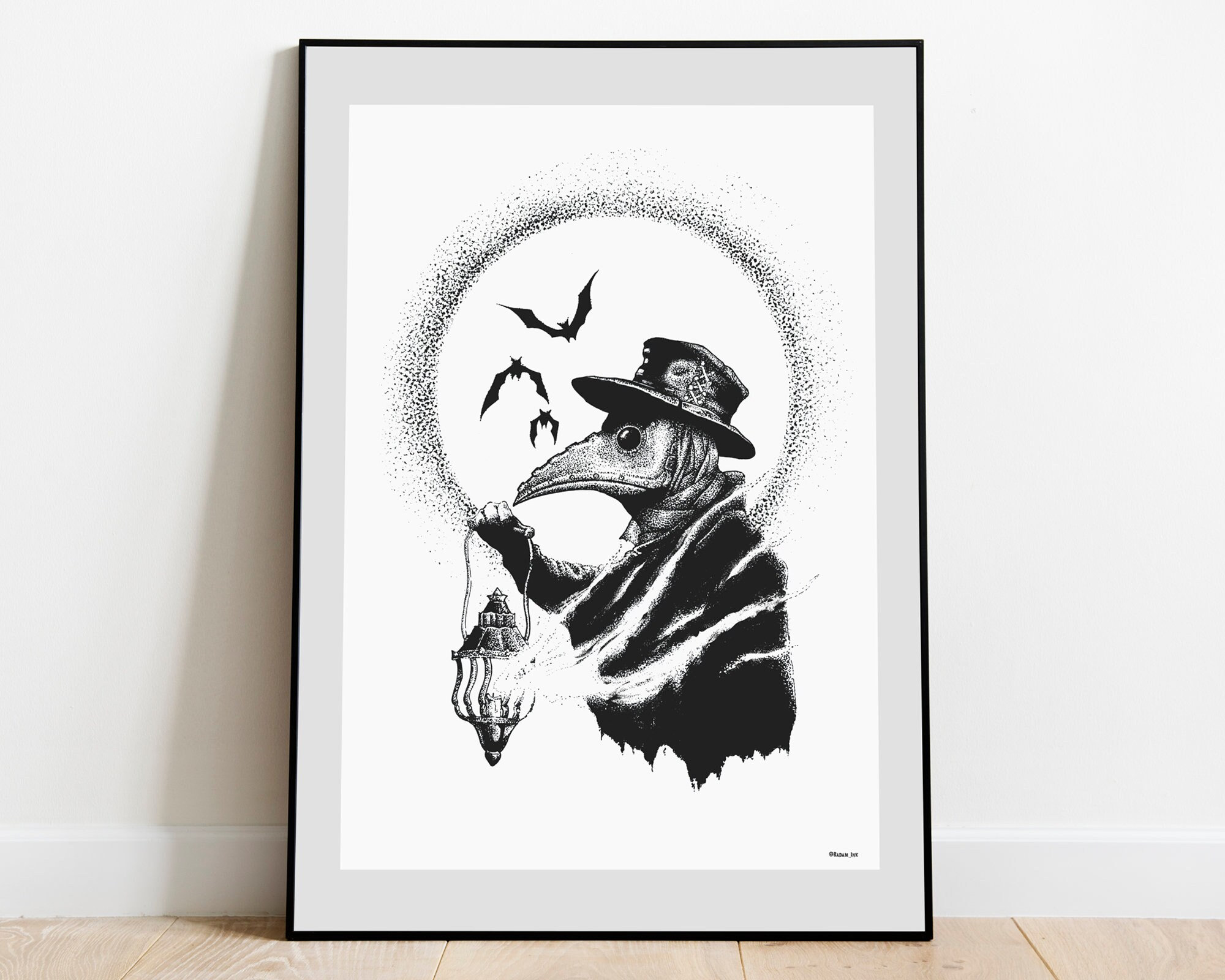 Plague Doctor Art Print A4 - Etsy