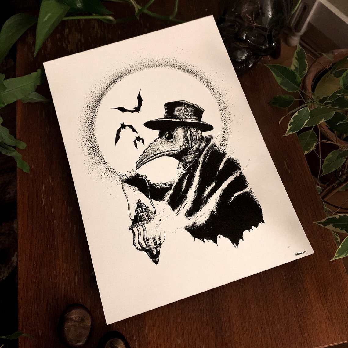 Plague Doctor Art Print A4 - Etsy