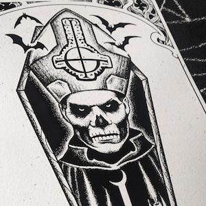 Papa Emeritus - Ghost - Art Print - A4 - Etsy
