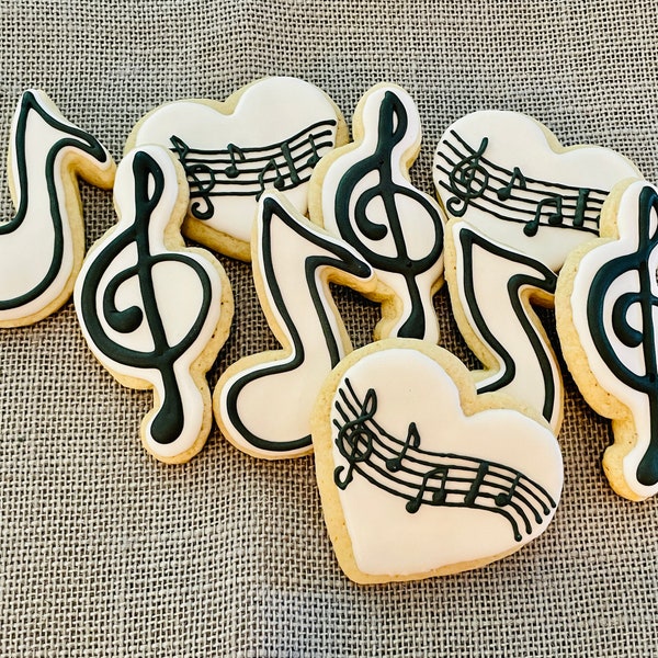Musical Note Cookies - Etsy