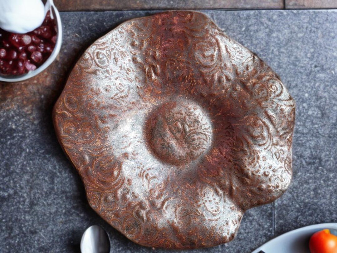 Hand Built Free Form Pottery Platter - Etsy