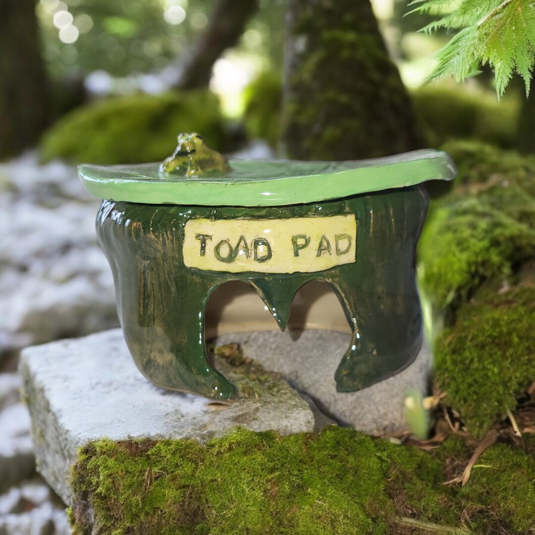 Hand Built Pottery Toad Lillypad - Etsy