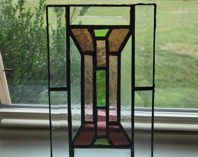 Vintage Stained Glass Panel - Etsy