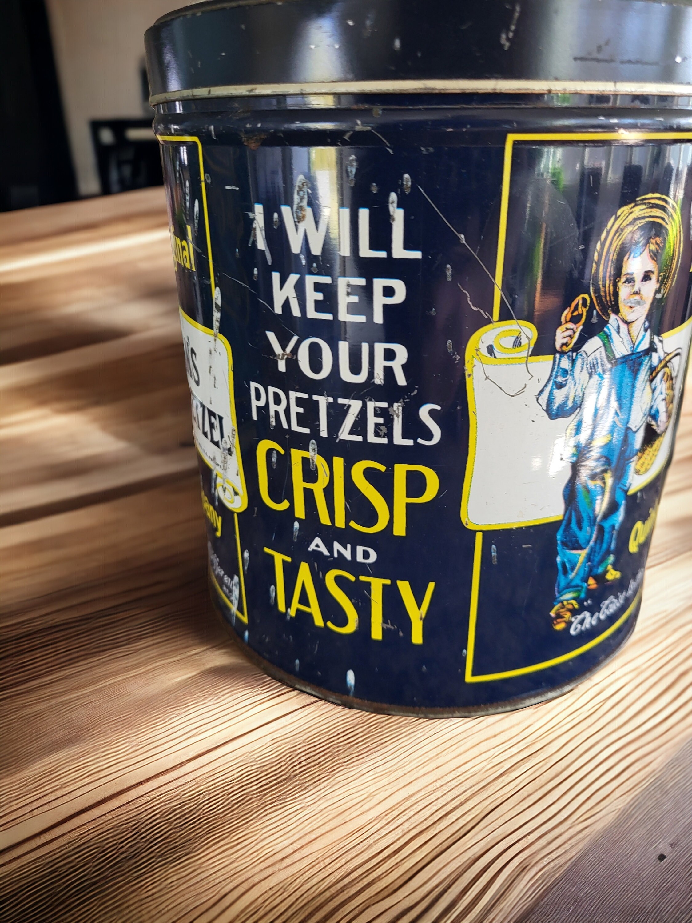 Vintage Quilan Pretzel Tin - Etsy