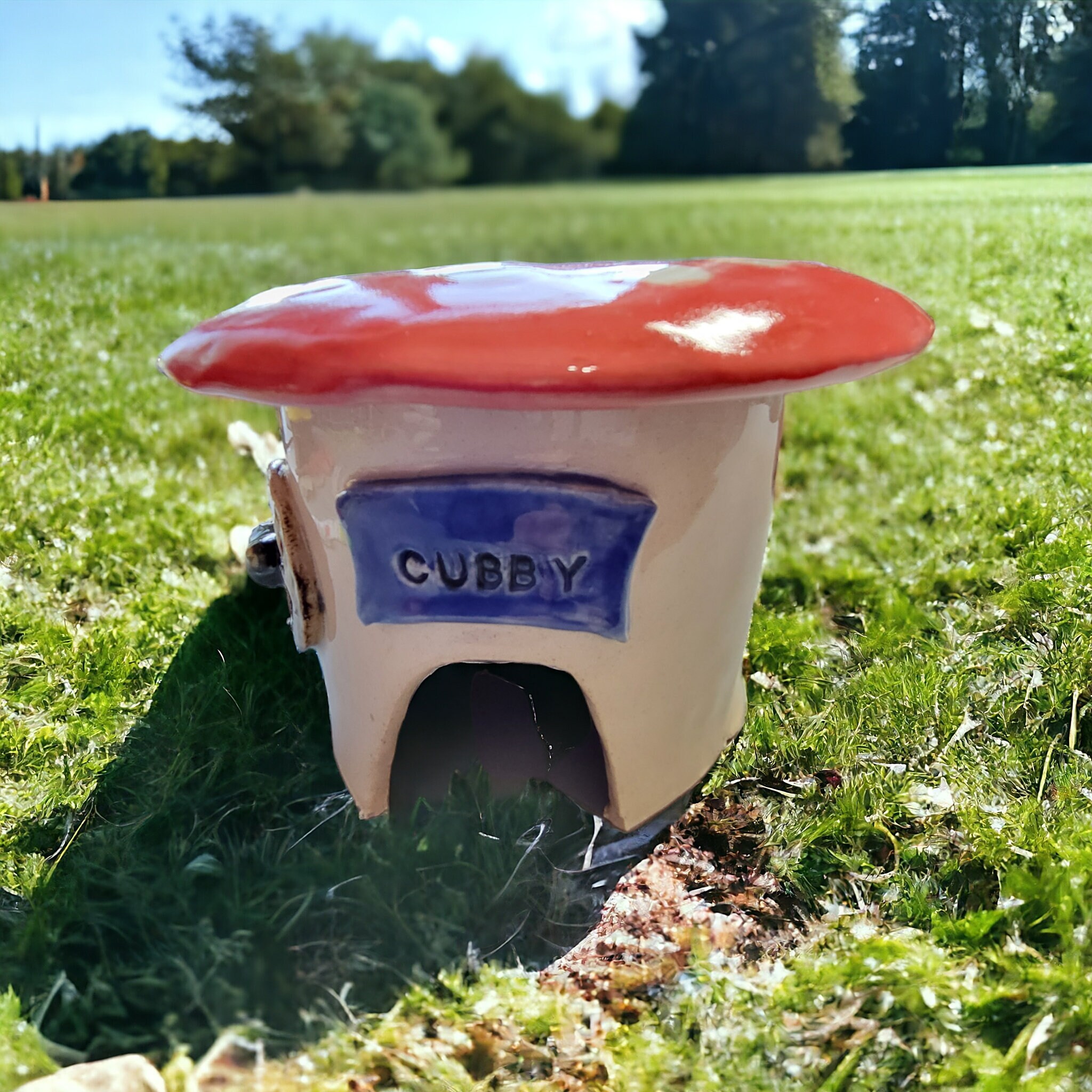 Hand Built Pottery Toad House Mushroom - Etsy