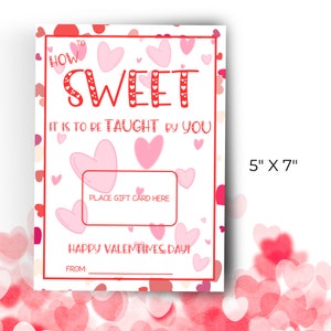 Printable Valentine's Day Gift Card Holder, Teacher Gift, Thank You ...