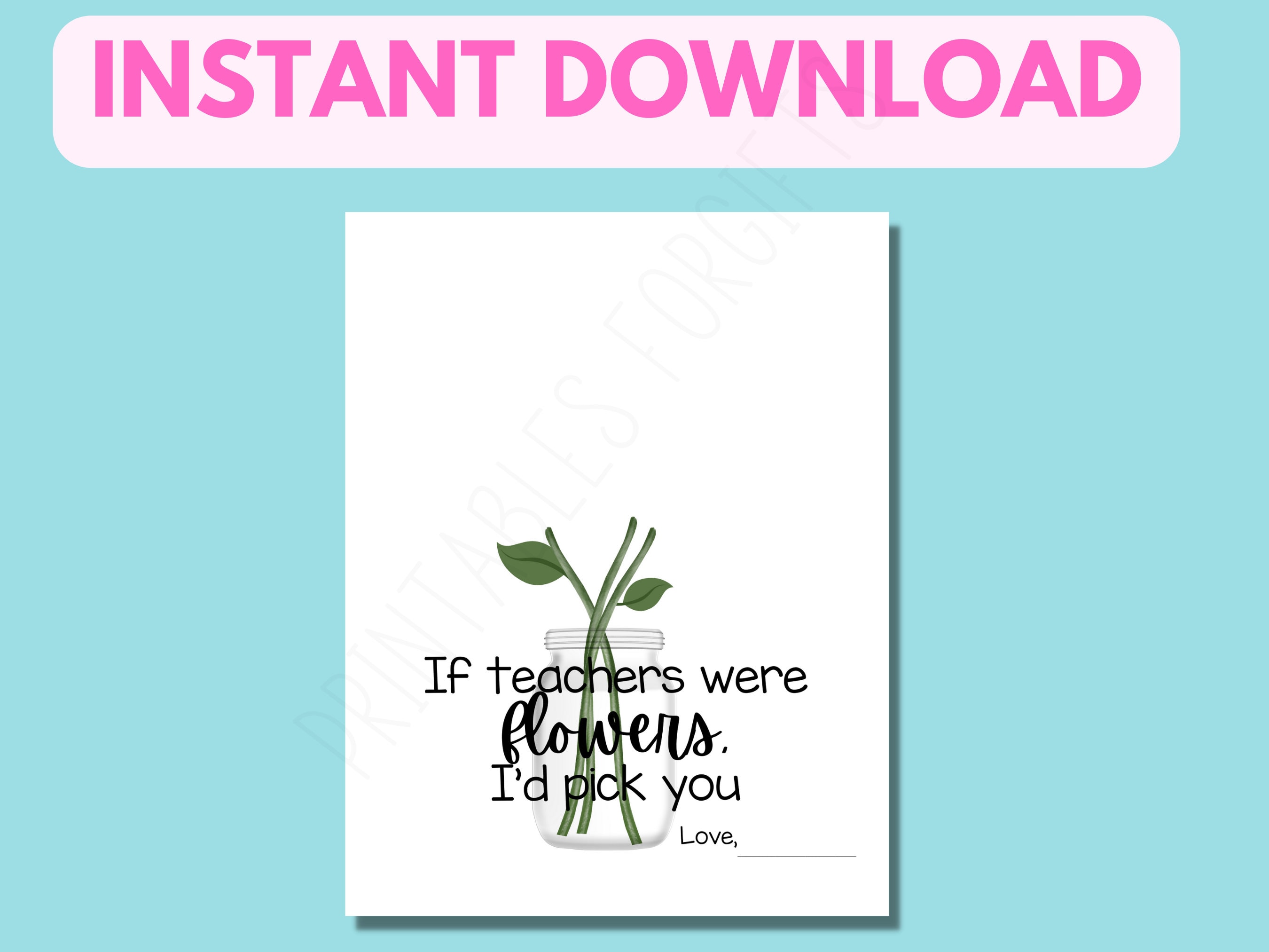 End of Year Teacher Gift Printable Teacher Gift Hand Print, Last Day of ...