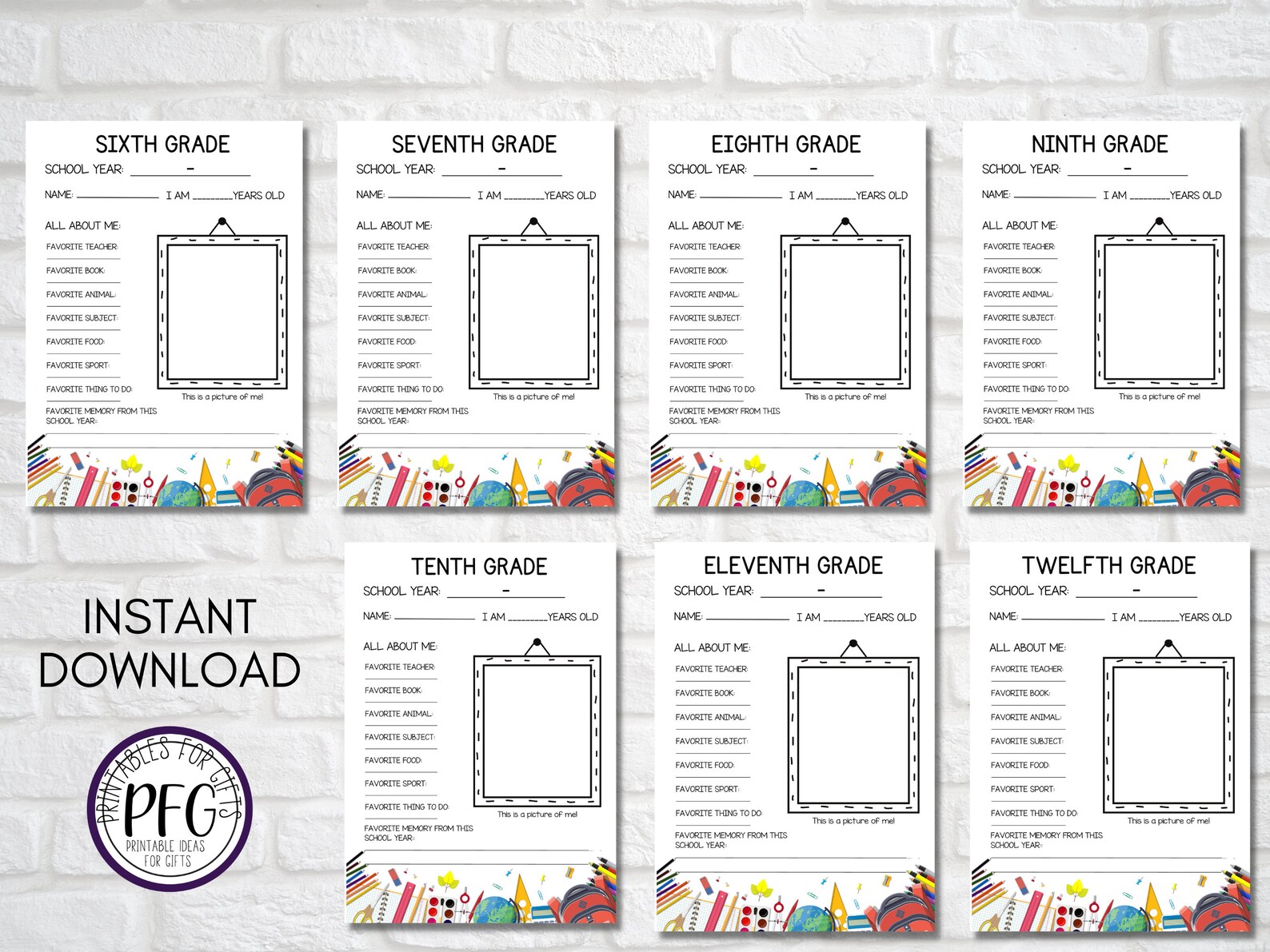 End of the Year Questionnaire for Kids Printable for School - Etsy