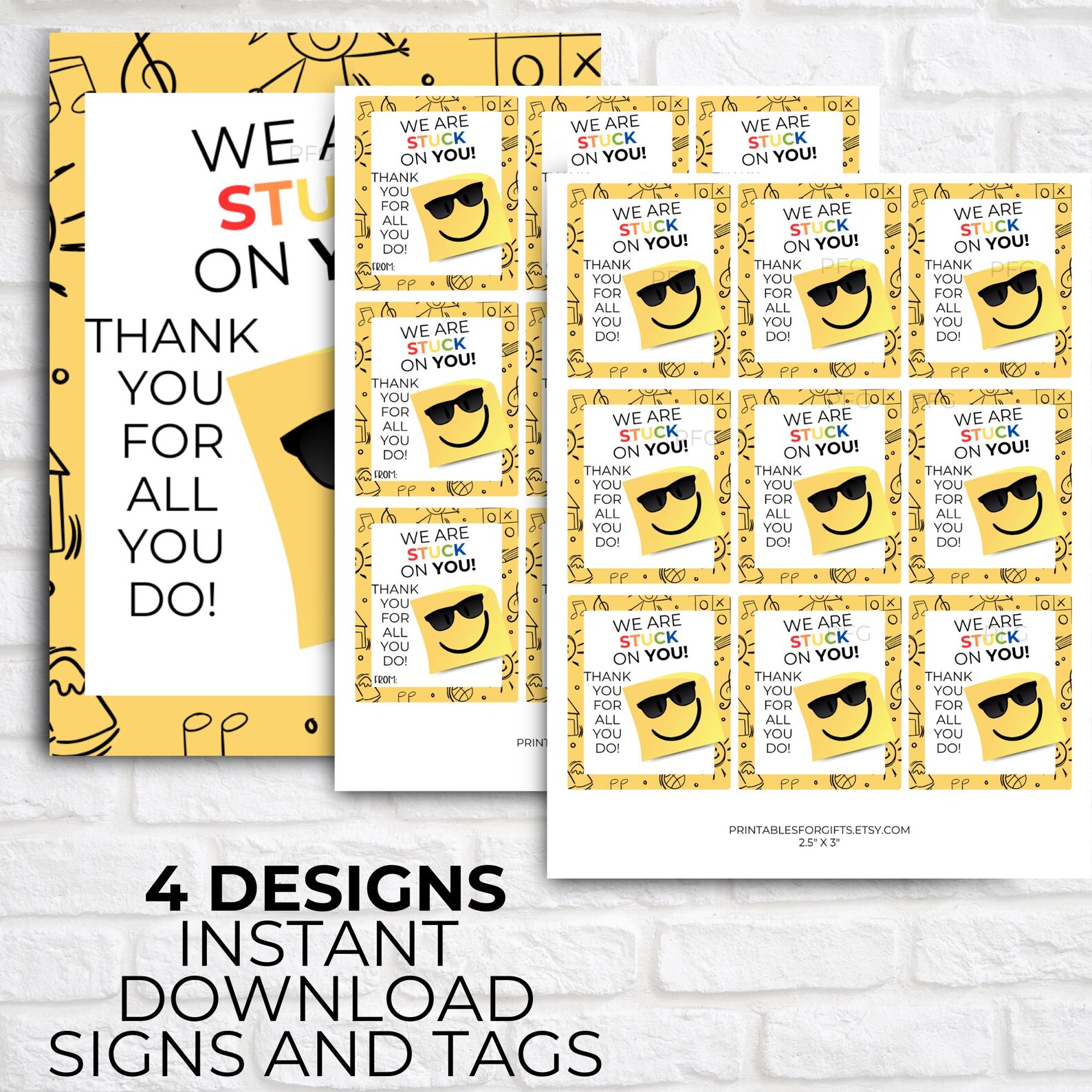 Staff Appreciation Bundle, Teacher Appreciation Week Printable Gift ...