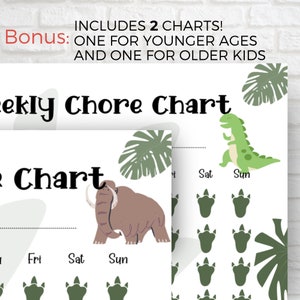 Chore Chart for Kids Printable, Responsibility Chart for Kids, Chore ...