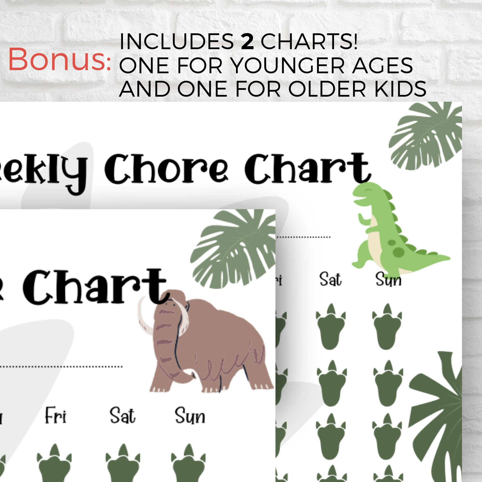 Chore Chart for Kids Printable, Responsibility Chart for Kids, Chore ...