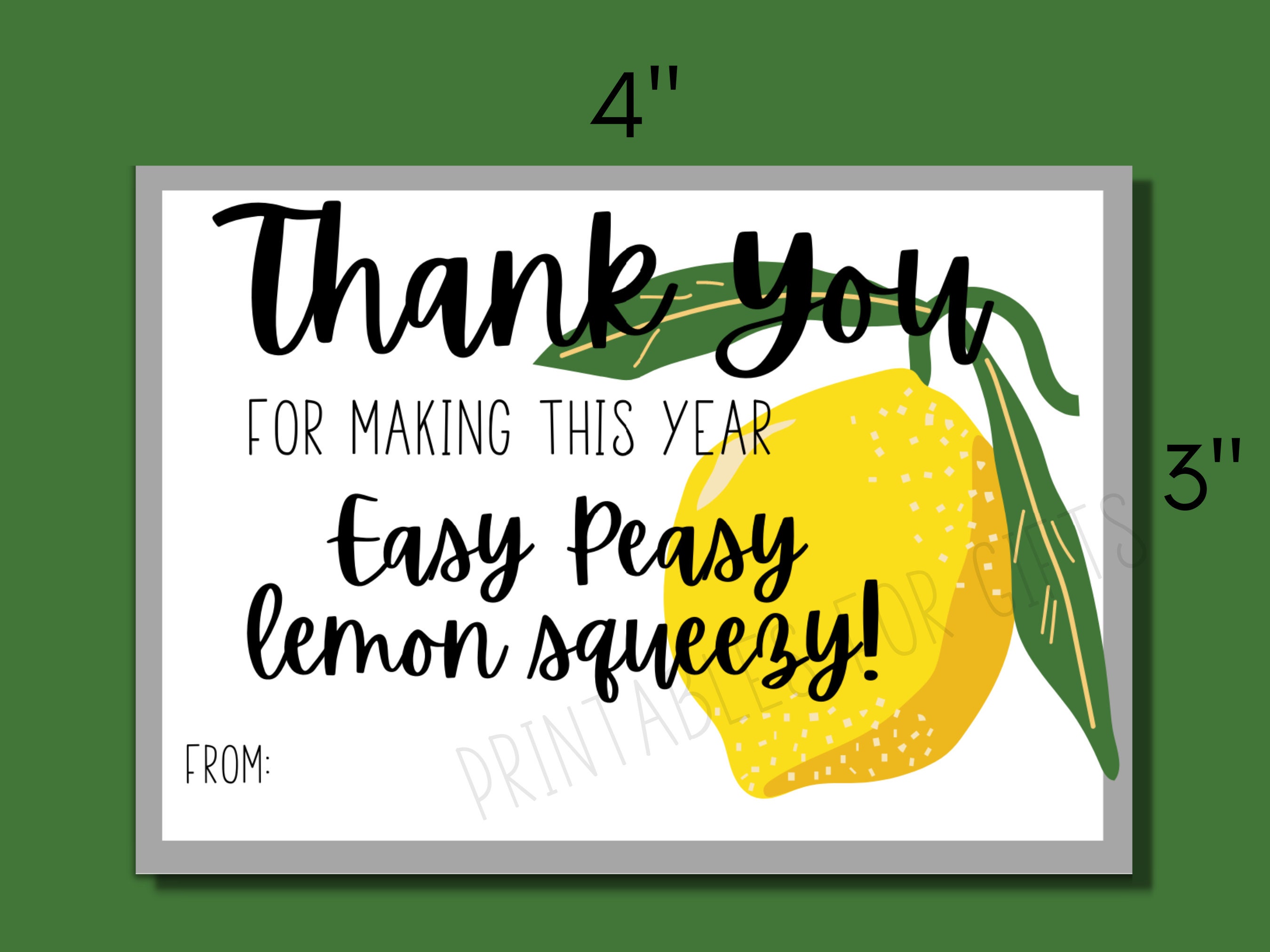 Teacher Appreciation Week Printable, Lemon Gift Tag, Teacher Thank You ...